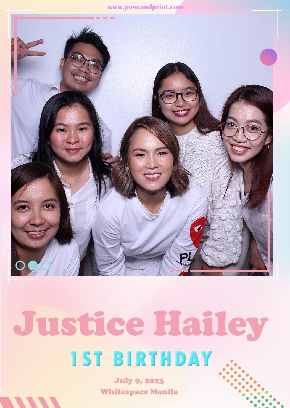 Justice Hailey's 1st Birthday - Toonify Prints - Pose And Print Photobooth Philippines